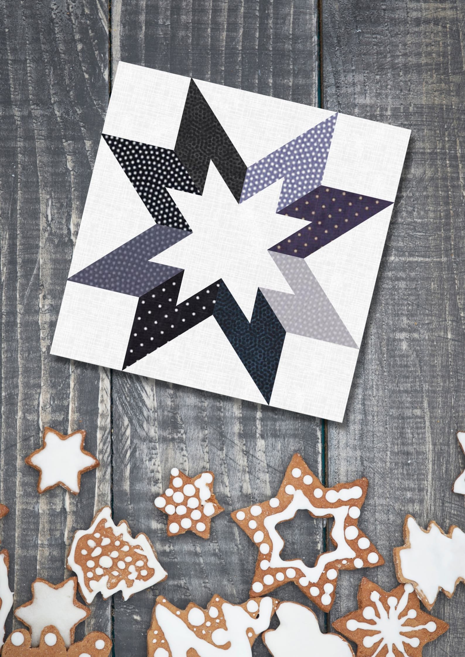 Double Star Quilt Block, 6 Sizes PDF Instant Download, Foundation Paper ...
