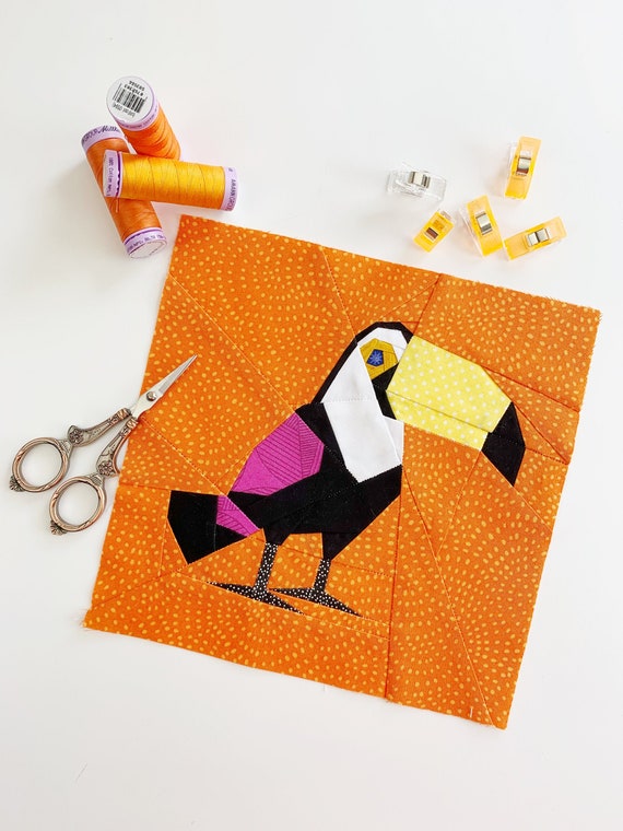Toucan Quilt Block Pattern PDF Instant Download Patchwork - Etsy