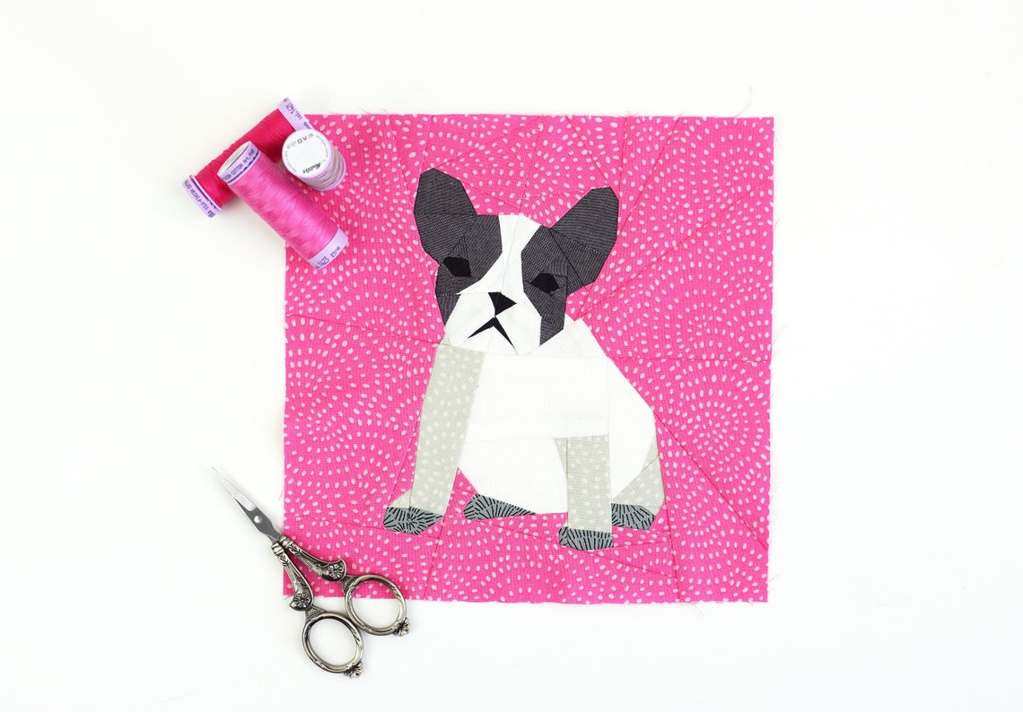 Boston Terrier Quilt Block Pattern PDF Instant Download - Etsy