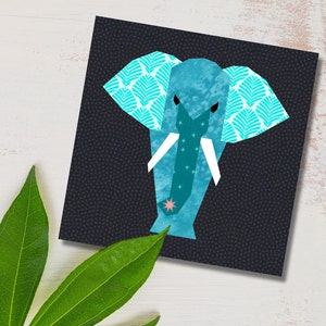 Elephant Quilt Block Pattern, 3 Sizes PDF Pattern Instant Download ...