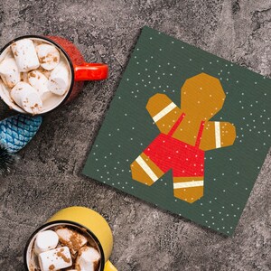Christmas Quilt Block Pattern, PDF Instant Download, Gingerbread Man ...