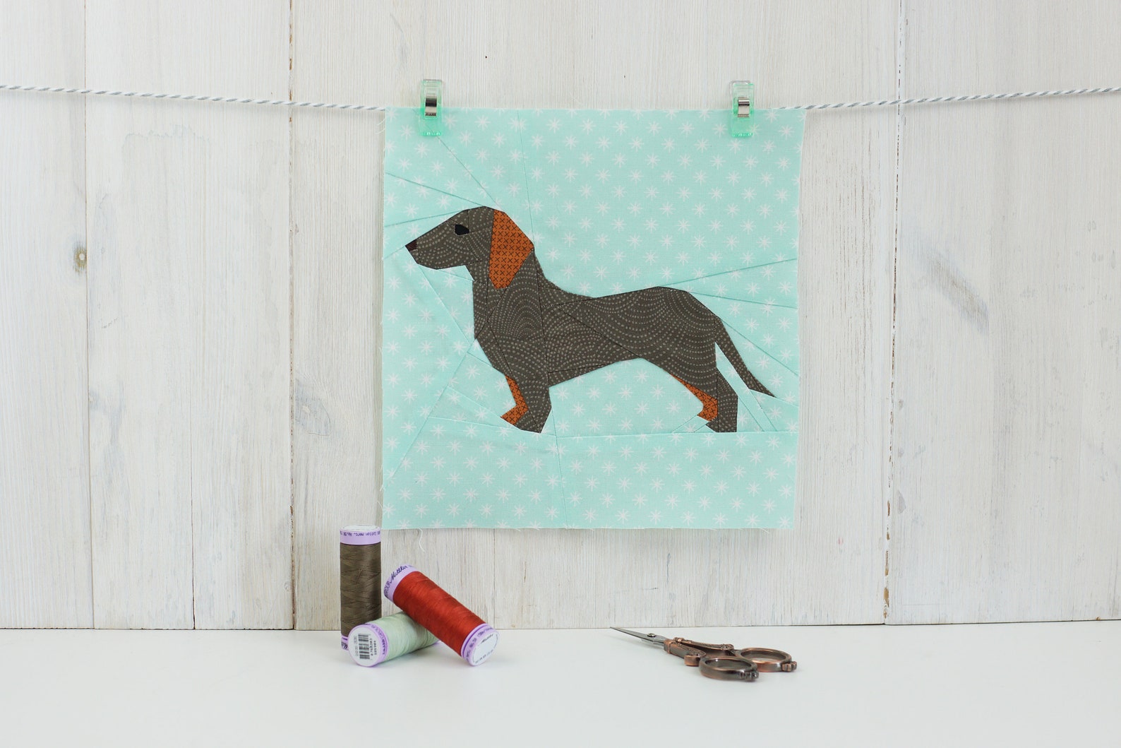 Dachshund/ Wiener Dog Quilt Block Pattern, PDF Instant Download ...