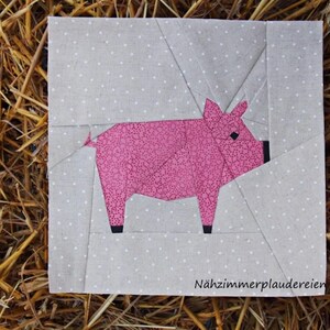 Pig Quilt Block Pattern: Foundation Paper Piecing (PDF Download) - Etsy