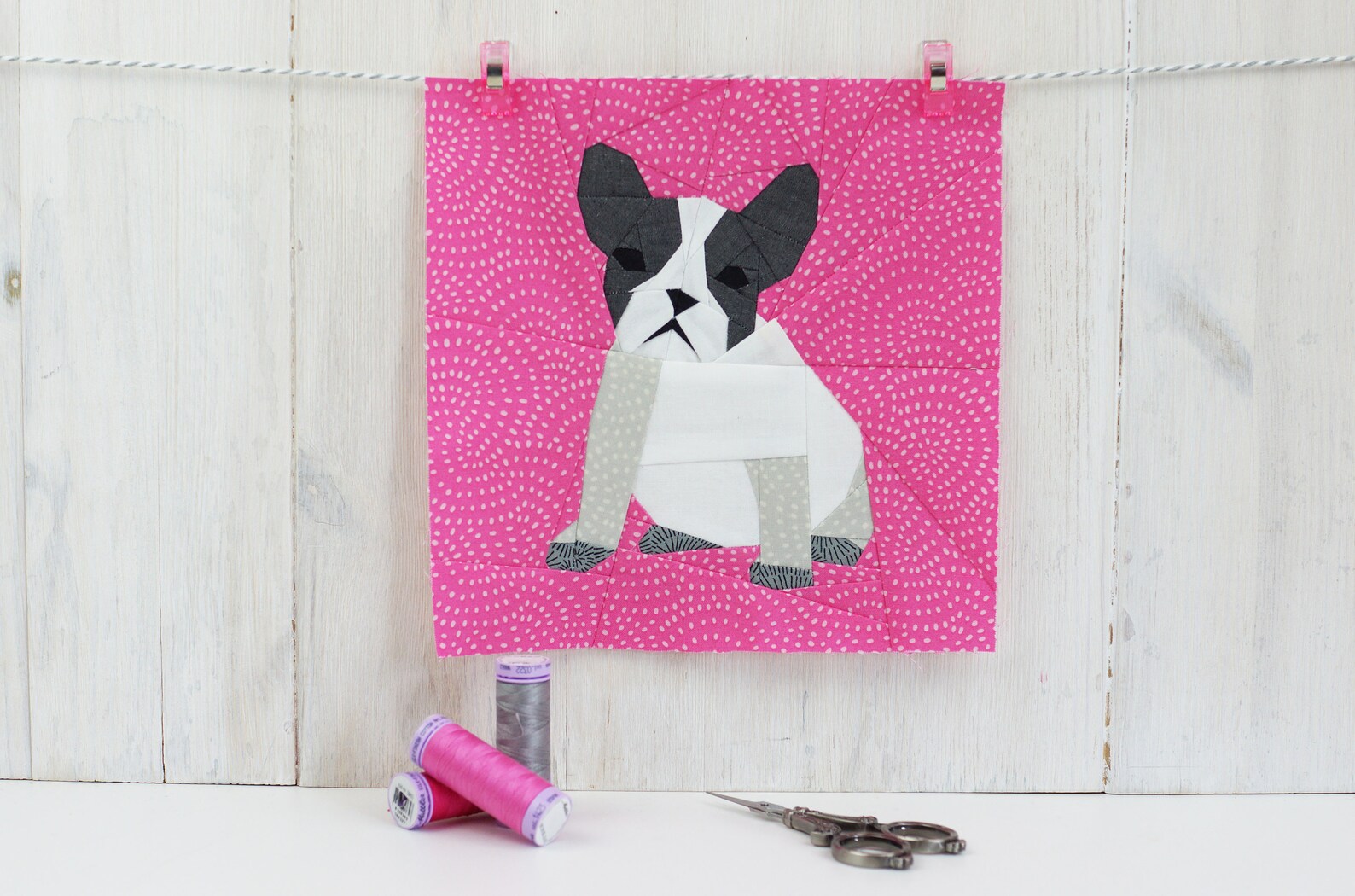 Boston Terrier Quilt Block Pattern PDF Instant Download - Etsy