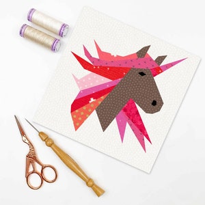 Unicorn Quilt Block Pattern: Foundation Paper Piecing (PDF Download) - Etsy