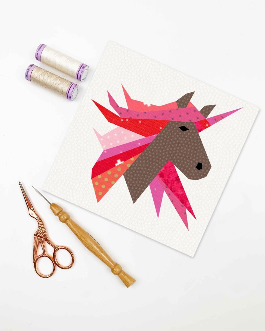 Unicorn Quilt Block Pattern: Foundation Paper Piecing (PDF Download) - Etsy