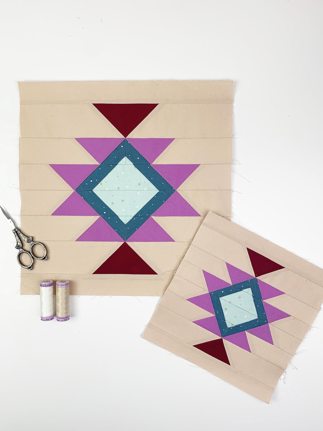 Southwest Aztec Quilt Block, 5 Sizes Each PDF Instant Download, FPP ...