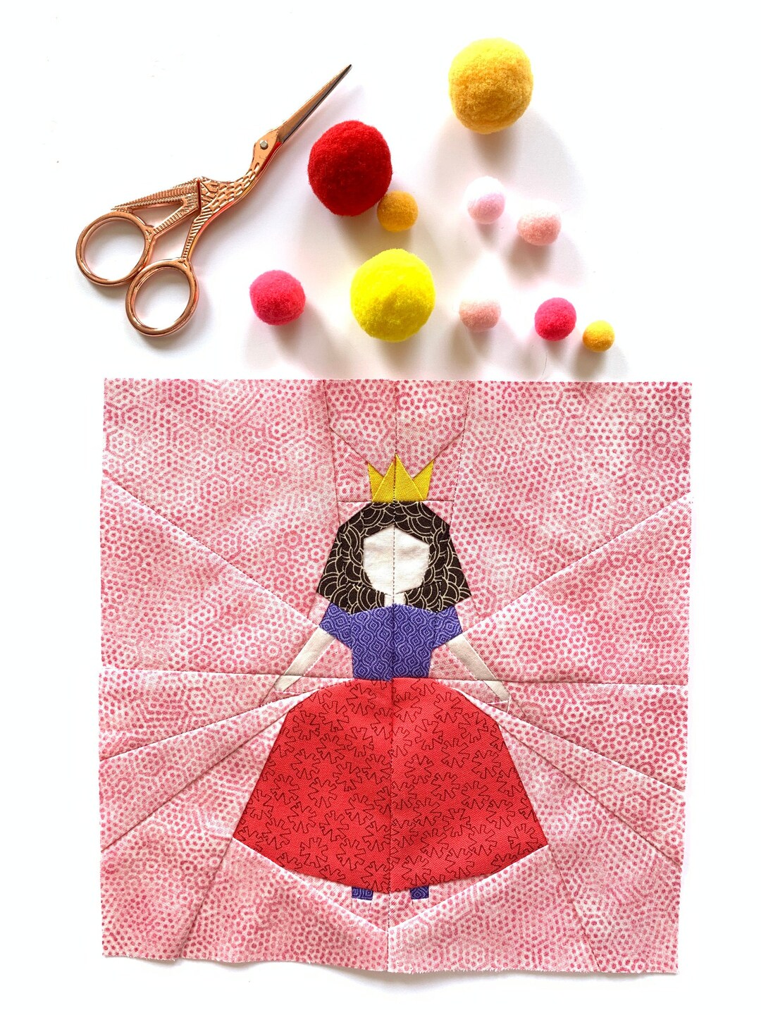 Princess Sewing Pattern, Princess Quilt Block Pattern PDF, Nursery ...