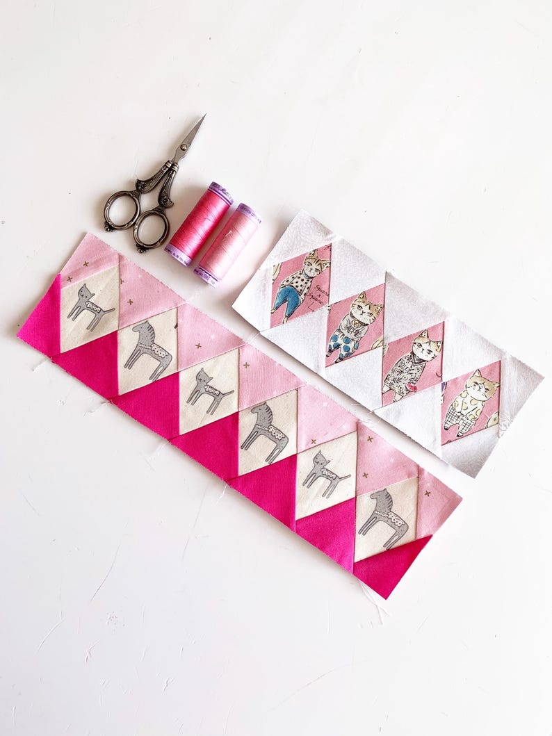 Diamond Border Quilt Block Pattern: FPP Patchwork, 12 Sizes (PDF ...