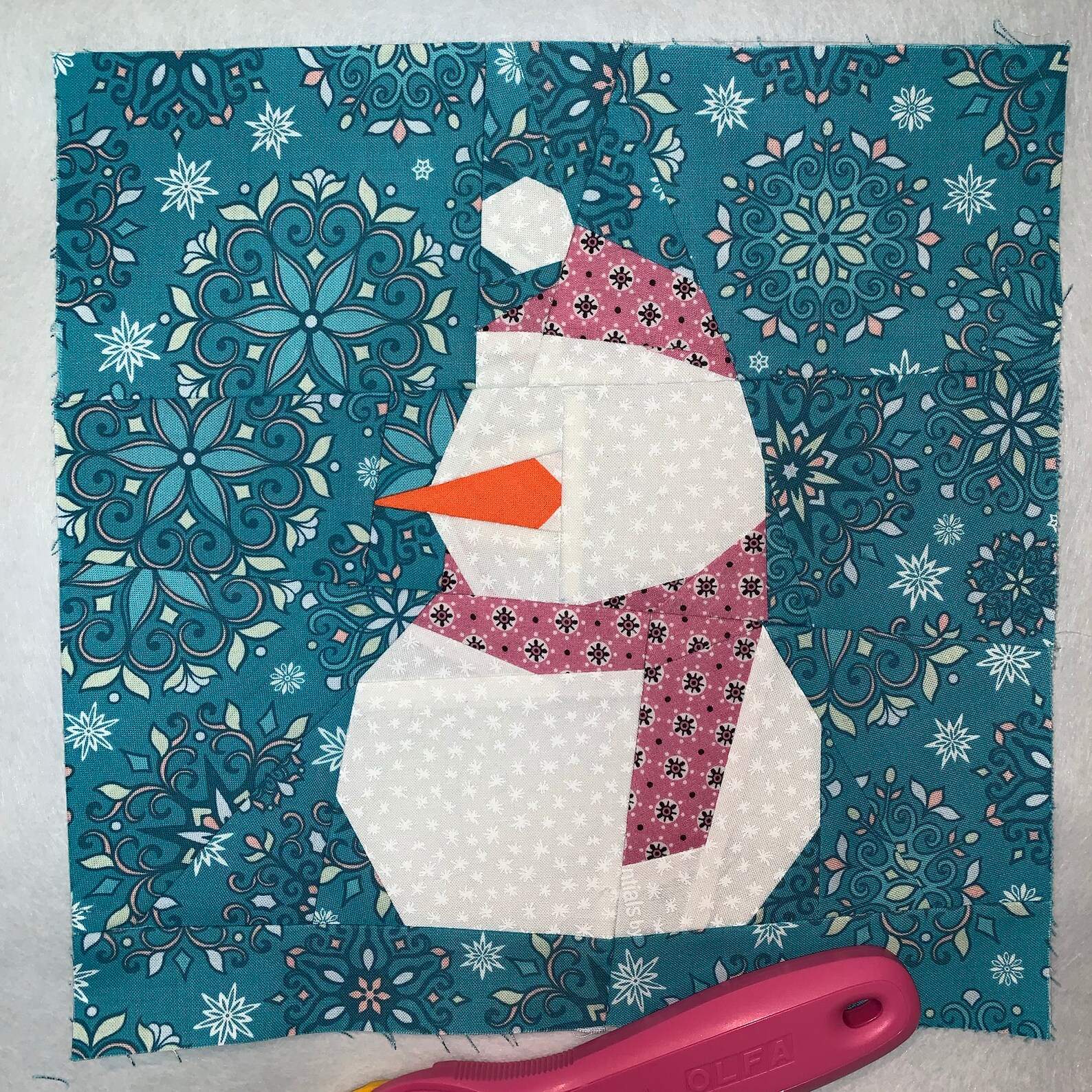 Snowman Quilt Block Pattern PDF Instant Download Christmas - Etsy