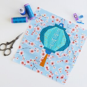 Chinese Lantern Quilt Block Pattern, 5 Sizes, Foundation Paper Piecing ...