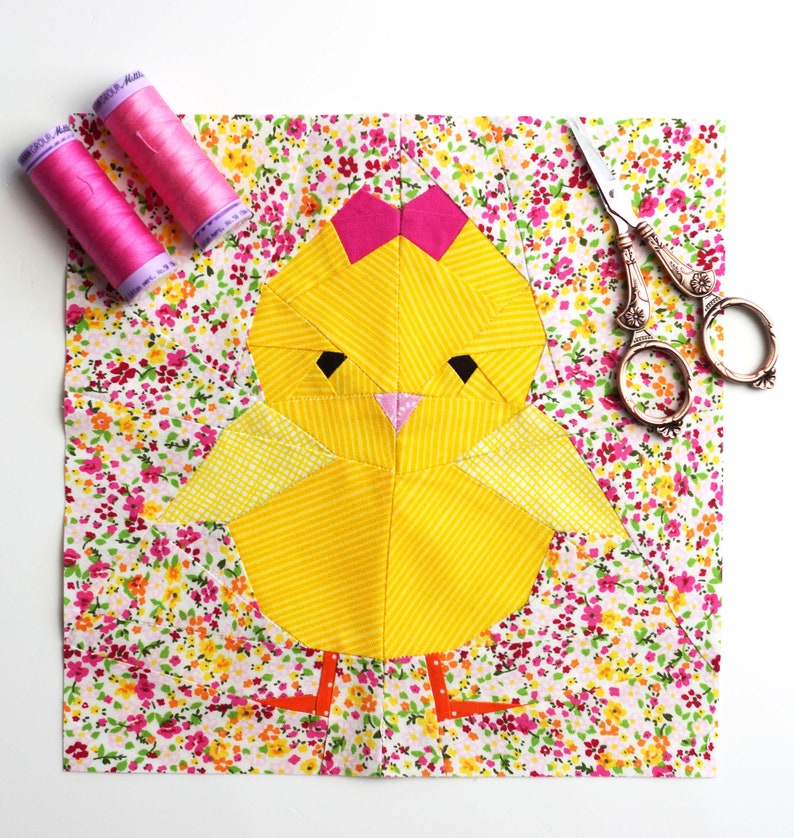 Chickie Quilt Block Pattern Baby Chicken Pattern PDF Instant - Etsy