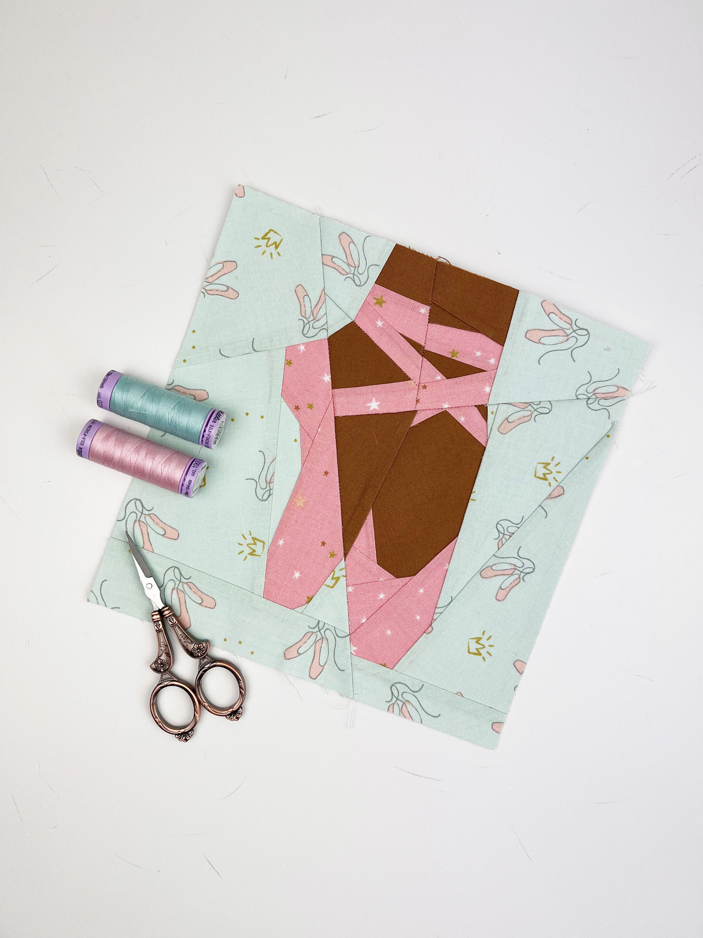Ballet Slippers Quilt Block Pattern: Foundation Paper Piecing (PDF ...