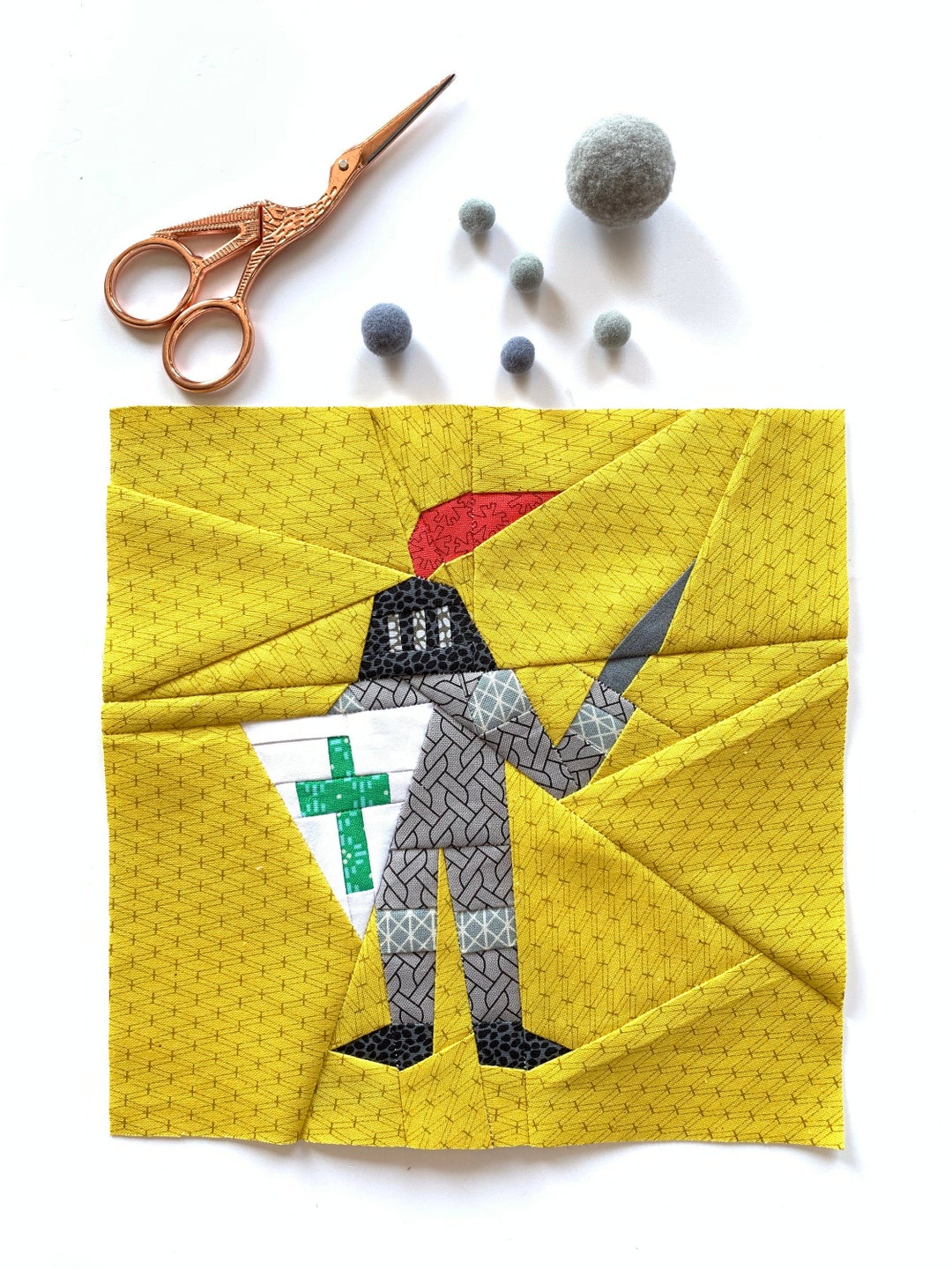 Knight Sewing Pattern, Knight in Shining Armor Quilt Block Pattern PDF ...