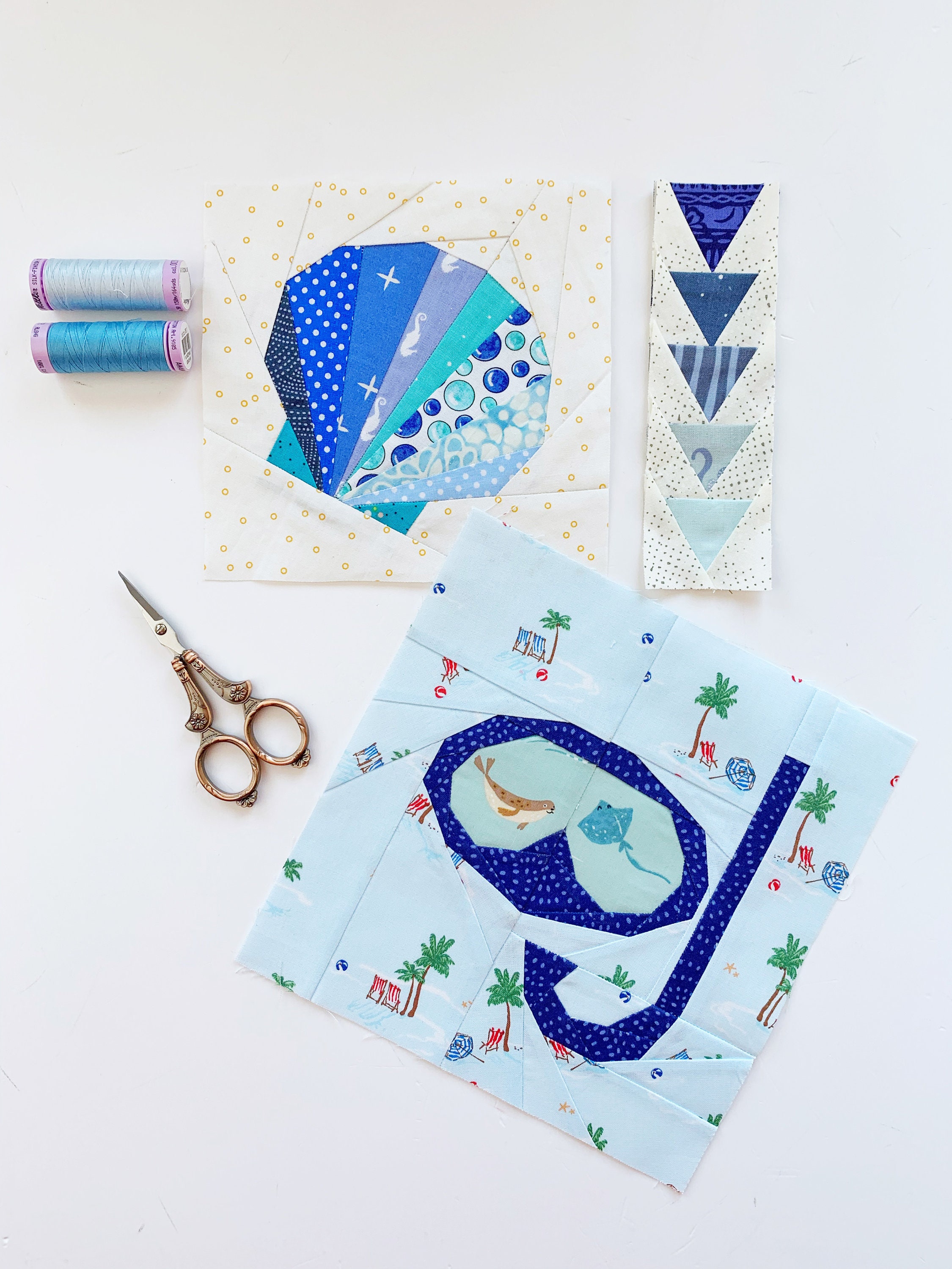 Clamshell Quilt Block Pattern: 4 Sizes, Foundation Paper Piecing (PDF ...