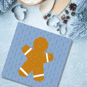 Gingerbread Man Quilt Block, 3 Sizes PDF Instant Download, Foundation ...