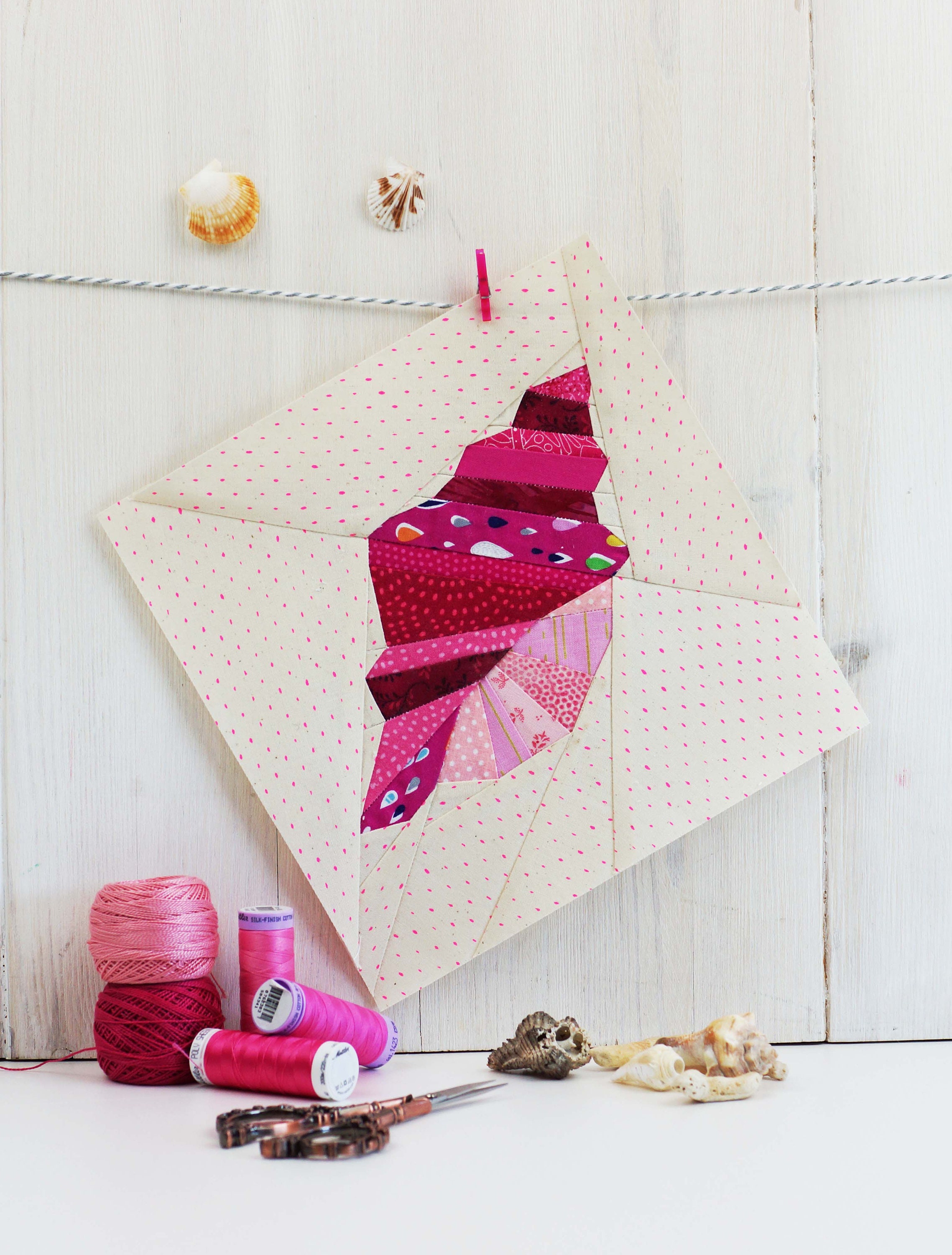 Seashell Quilt Block Pattern PDF Pattern Instant Download | Etsy Australia