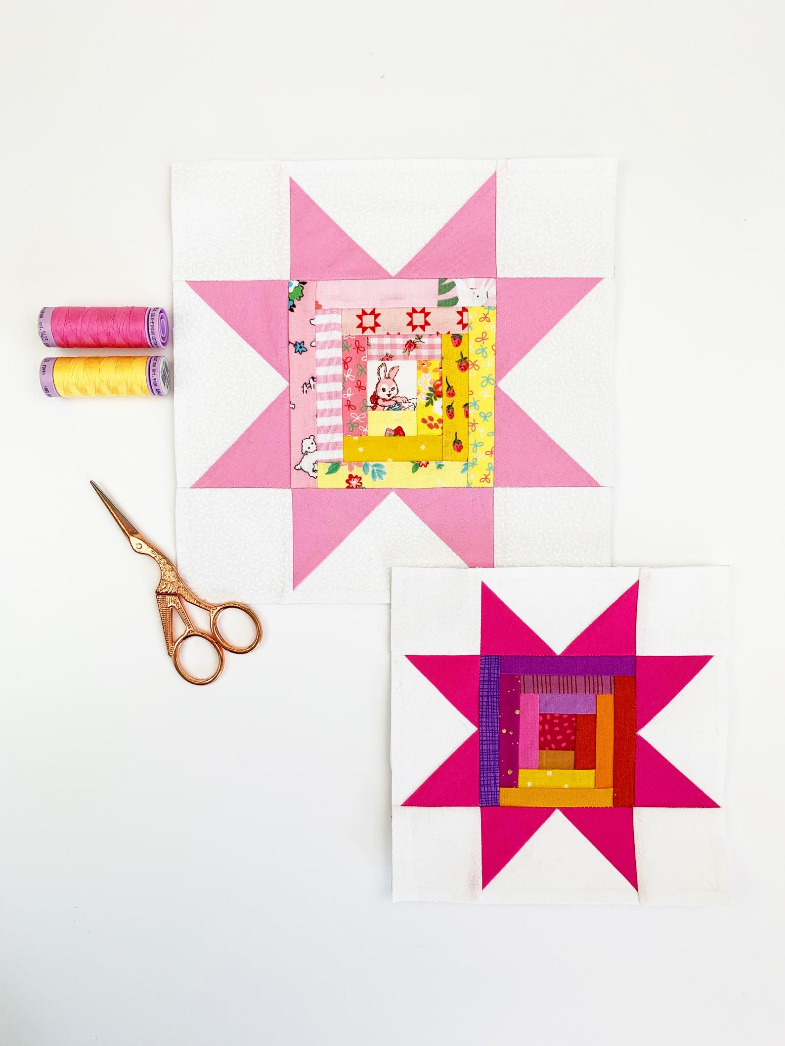 Log Cabin Star Quilt Block: Sawtooth Foundation Paper Piecing Pattern ...