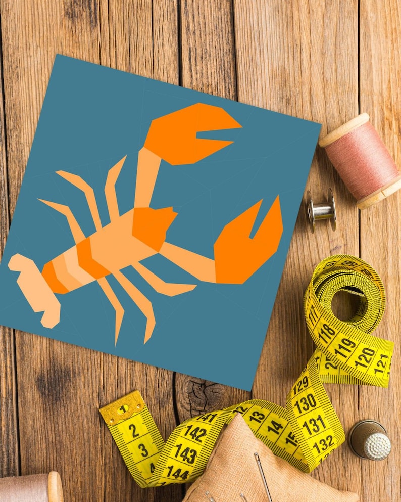 Lobster Quilt Block Pattern, 4 Sizes PDF Instant Download, Nautical ...