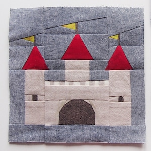 Castle Quilt Block Pattern, 4 Sizes PDF Instant Download, Nursery Decor ...