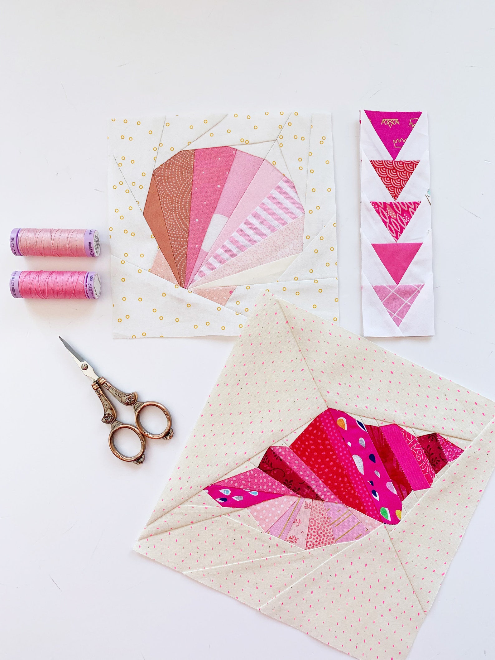 Clamshell Quilt Block Pattern: 4 Sizes, Foundation Paper Piecing (PDF ...