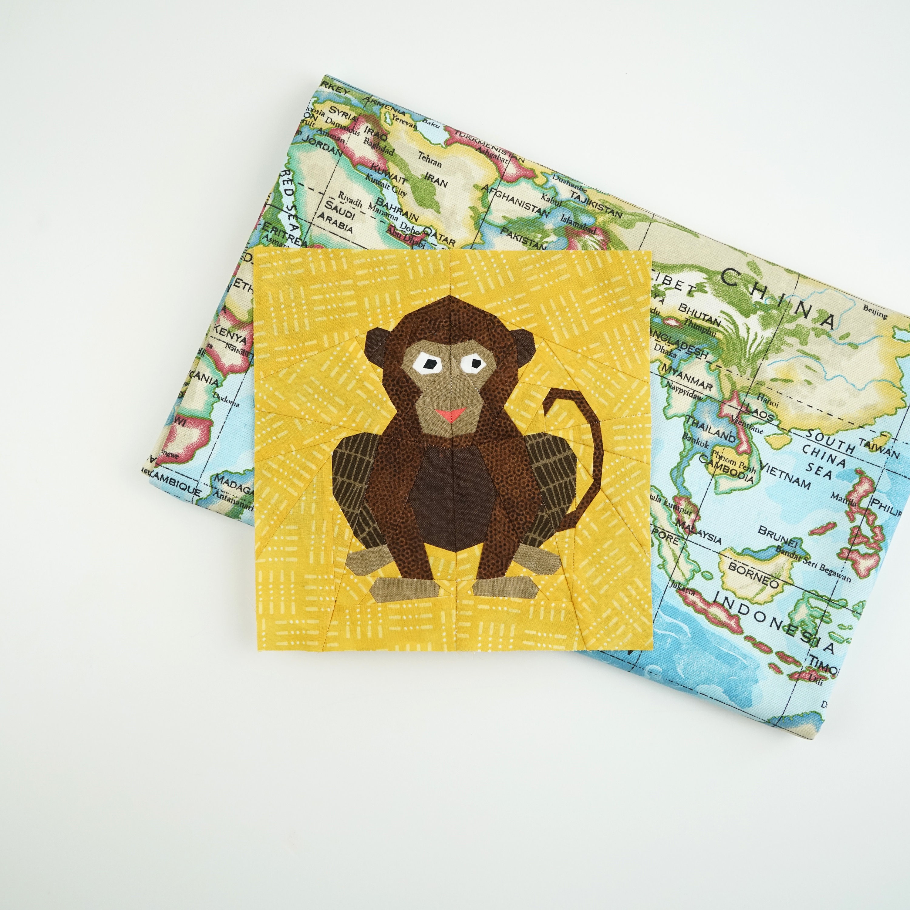 Monkey Quilt Block Pattern PDF Instant Download Patchwork - Etsy