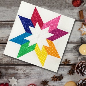 Double Star Quilt Block, 6 Sizes, Star Quilt Block Pattern, PDF Instant ...