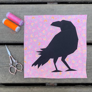 Raven-crow Quilt Block Pattern, 3 Sizes PDF Instant Download ...