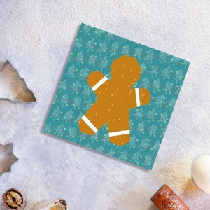 Gingerbread Man Quilt Block, 3 Sizes PDF Instant Download, Foundation ...