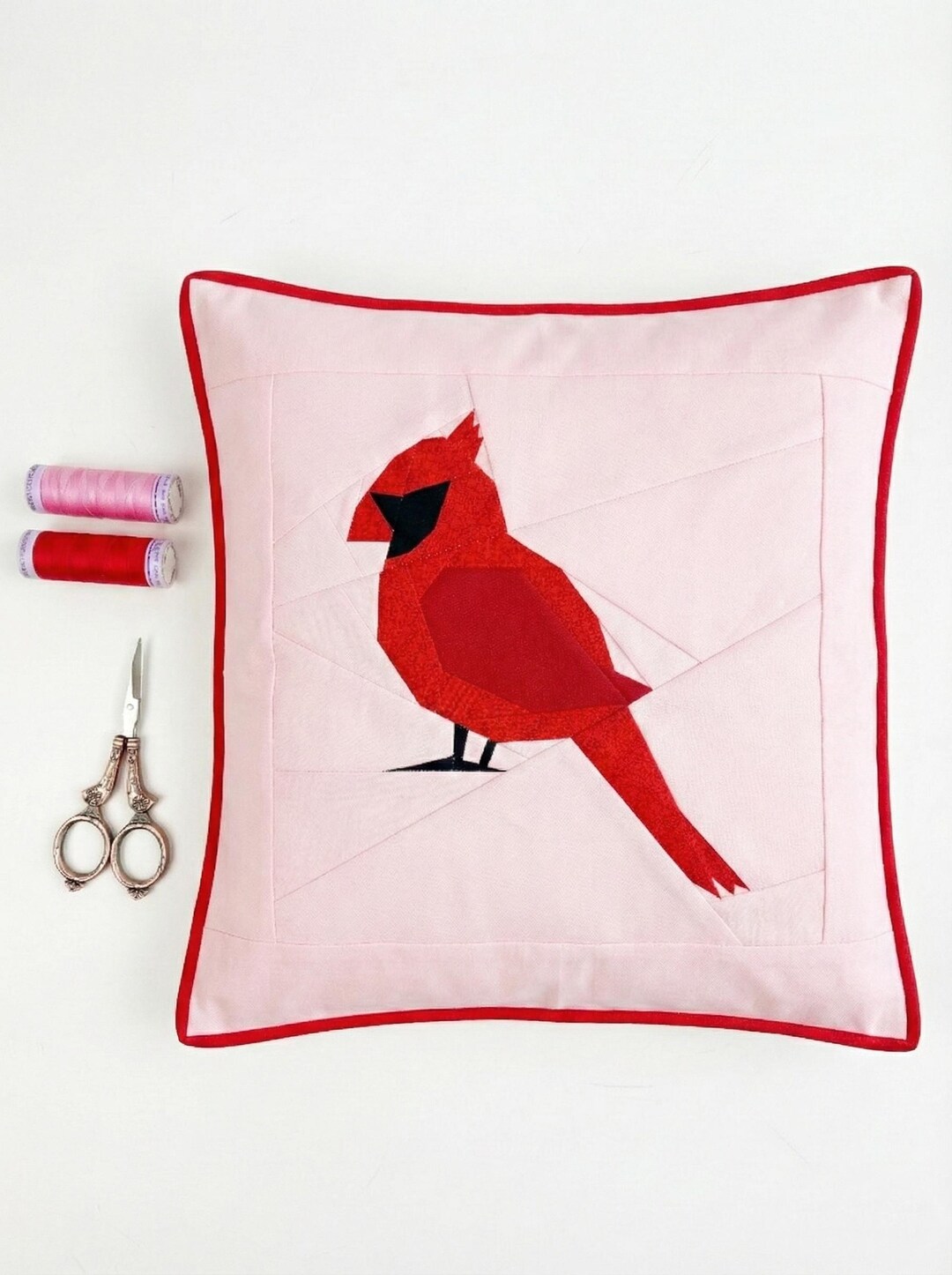 Cardinal 5 Sizes, PDF Instant Download, Quilt Block Pattern (foundation ...