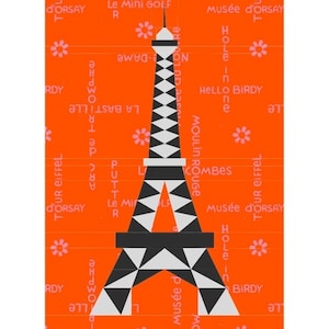 Eiffel Tower Quilt Block Pattern: Parisian Style FPP (PDF Download) - Etsy