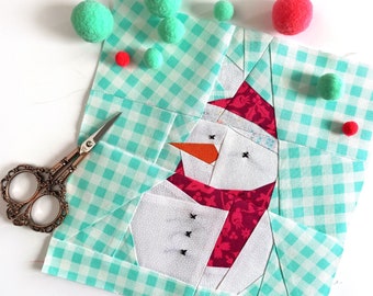 Snowman Quilt Block Foundation Paper Piecing Pattern PDF - Etsy