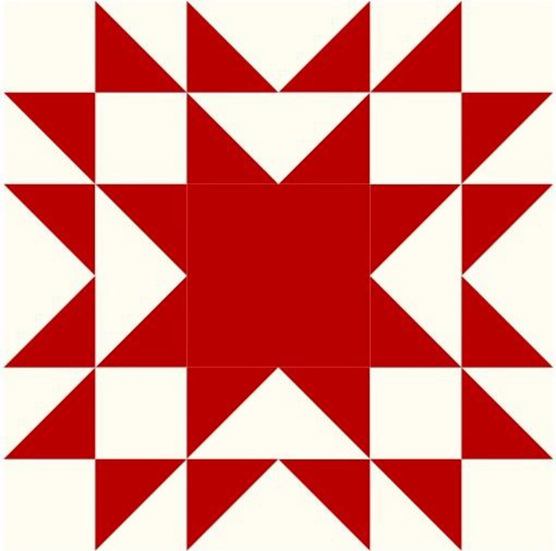 16 Point Star Quilt Block Pattern: Classic Paper Piecing (PDF Download ...