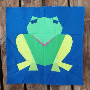 Frog FPP Quilt Block Pattern 5 Sizes PDF Instant Download, Foundation ...