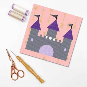 Castle Quilt Block Pattern, 4 Sizes PDF Instant Download, Nursery Decor ...