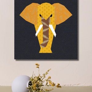 Elephant Quilt Block Pattern, 3 Sizes PDF Pattern Instant Download ...