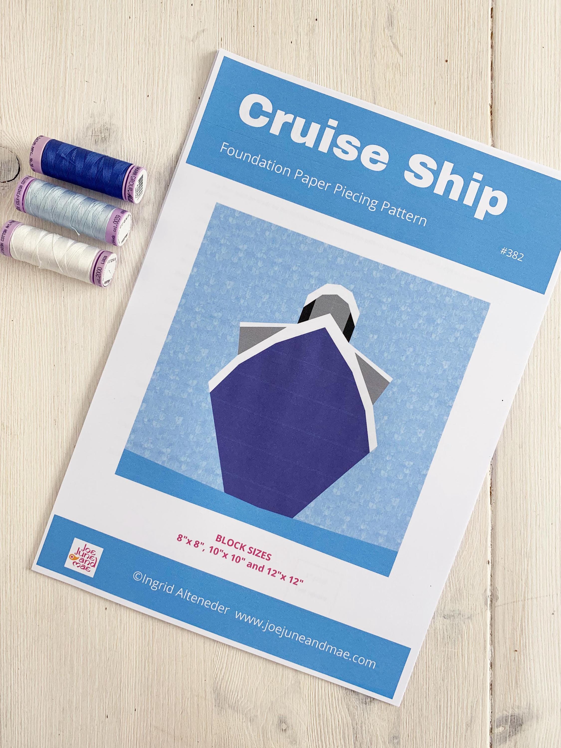 Cruise Ship Quilt Block Pattern: Foundation Paper Piecing (PDF Download ...