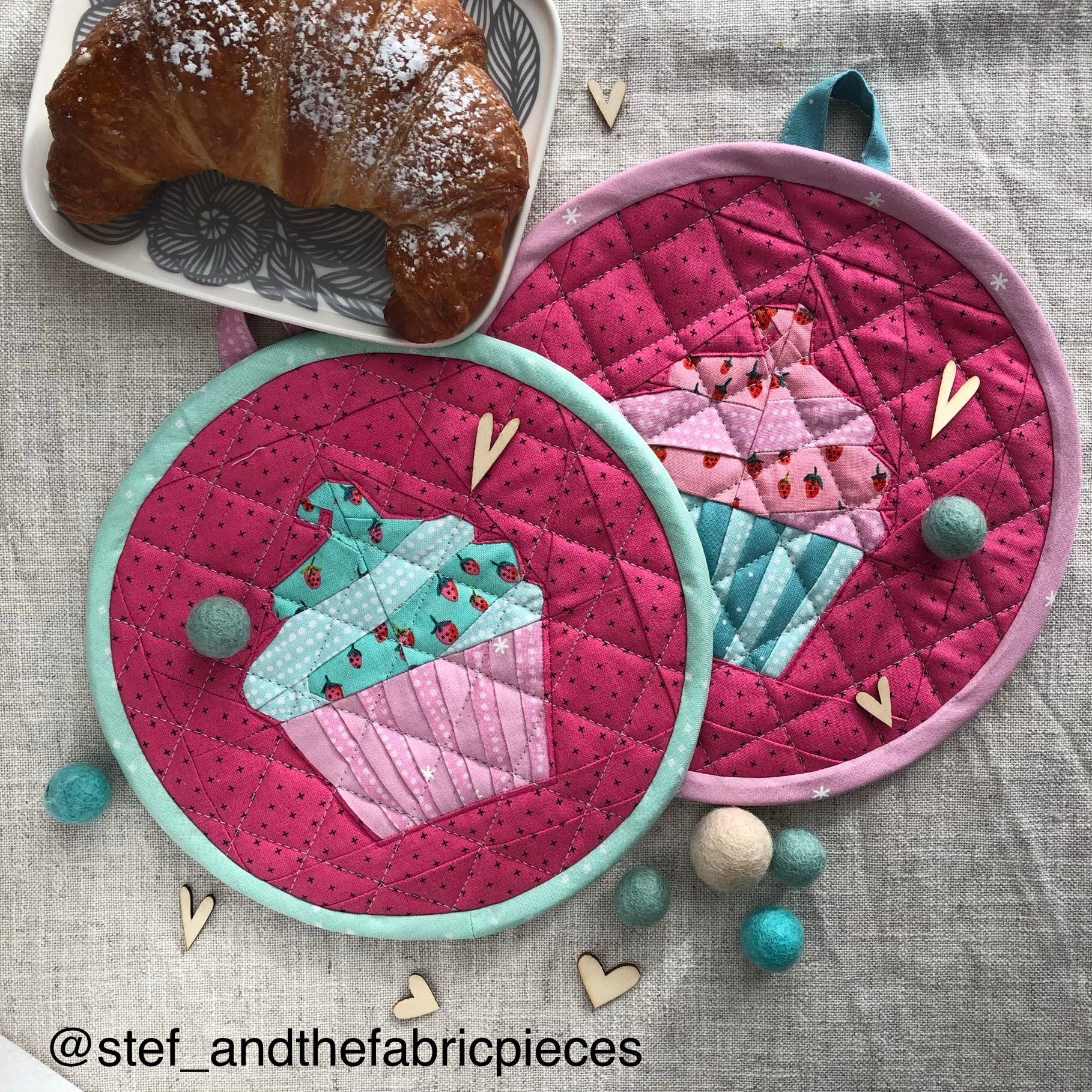 Cupcake Quilt Block Pattern, 4 Sizes PDF Instant Download, Foundation ...