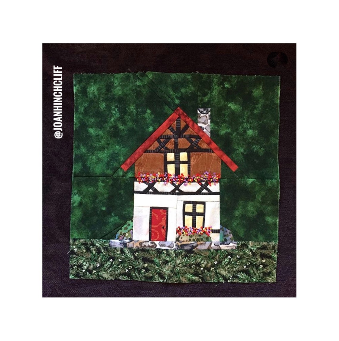 Timbered House Quilt Block Pattern: Swiss Chalet Design (PDF Pattern ...