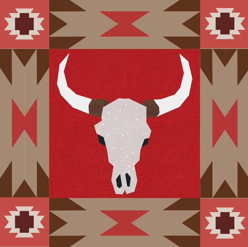 Southwest Quilt Border Block Pattern: Aztec Design, 3 Sizes (PDF ...