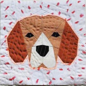 Beagle Dog Quilt Block Pattern: Foundation Paper Piecing (PDF Download ...
