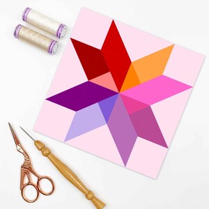 Sawtooth Pinwheel Star Quilt Block Pattern, 5 Sizes PDF Instant ...