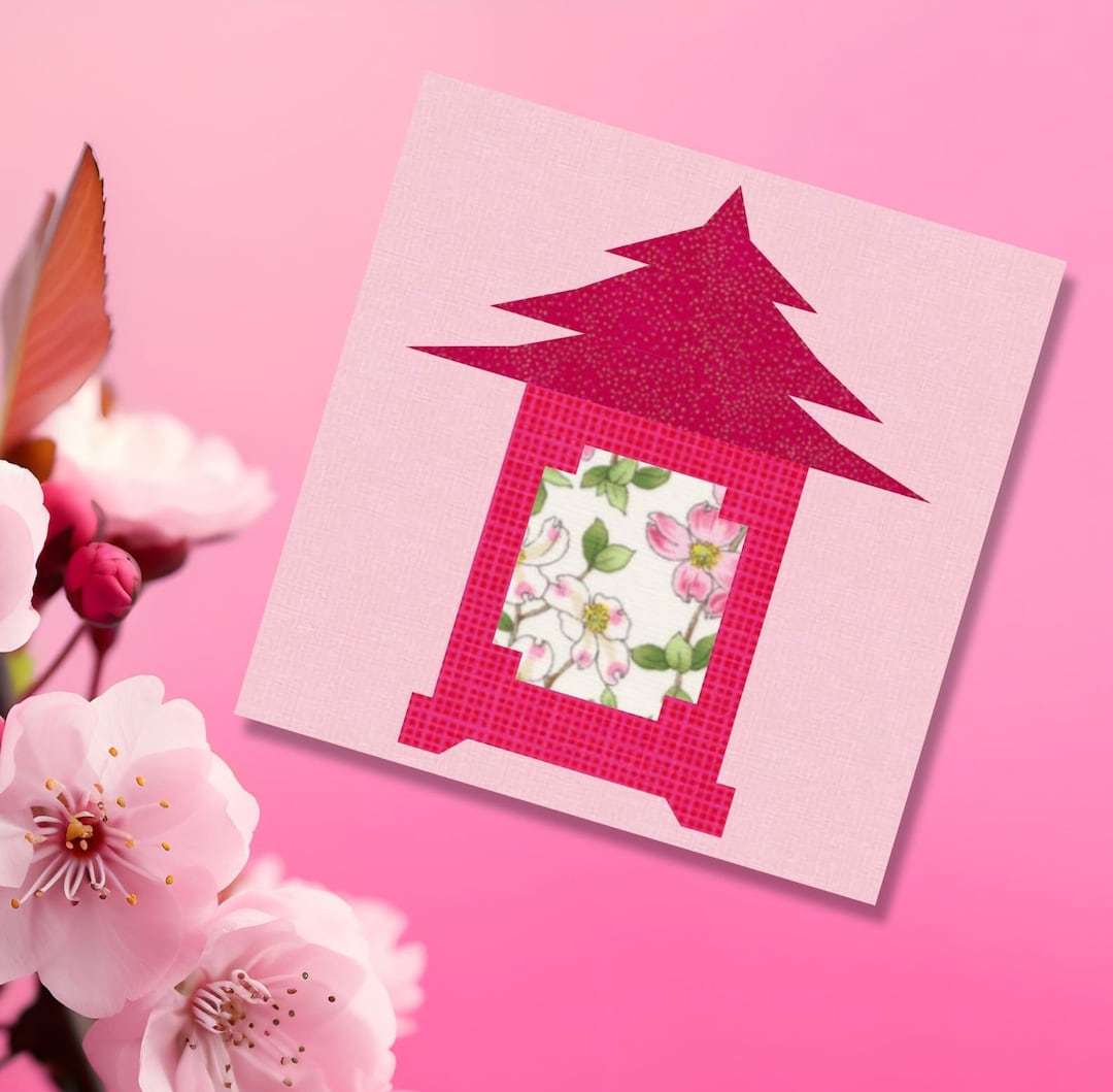 Pagoda Lamp Quilt Block Pattern: Asian Decor (PDF Download) - Etsy