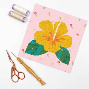 Hibiscus Flower Quilt Block: Foundation Paper Piecing Pattern (PDF ...