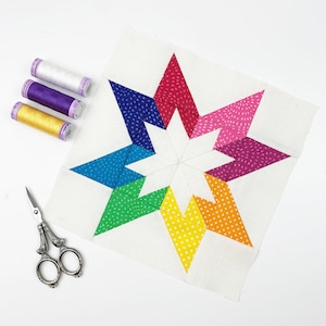 Double Star Quilt Block, 6 Sizes, Star Quilt Block Pattern, PDF Instant ...