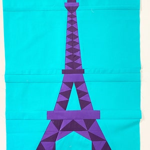 Eiffel Tower Quilt Block Pattern: Parisian Style FPP (PDF Download) - Etsy