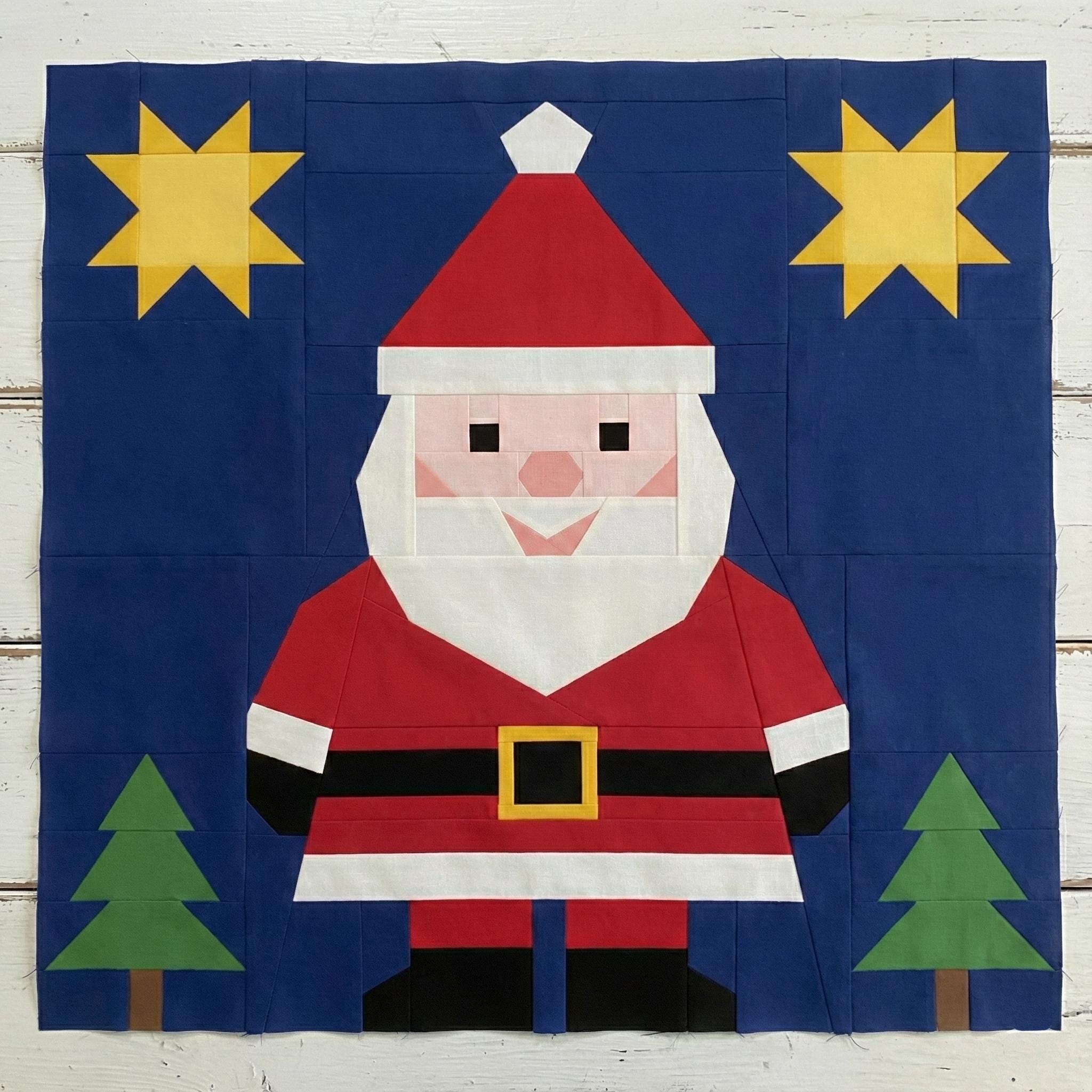 Santa Quilt Block, 3 Sizes PDF Instant Download, Foundation Paper ...
