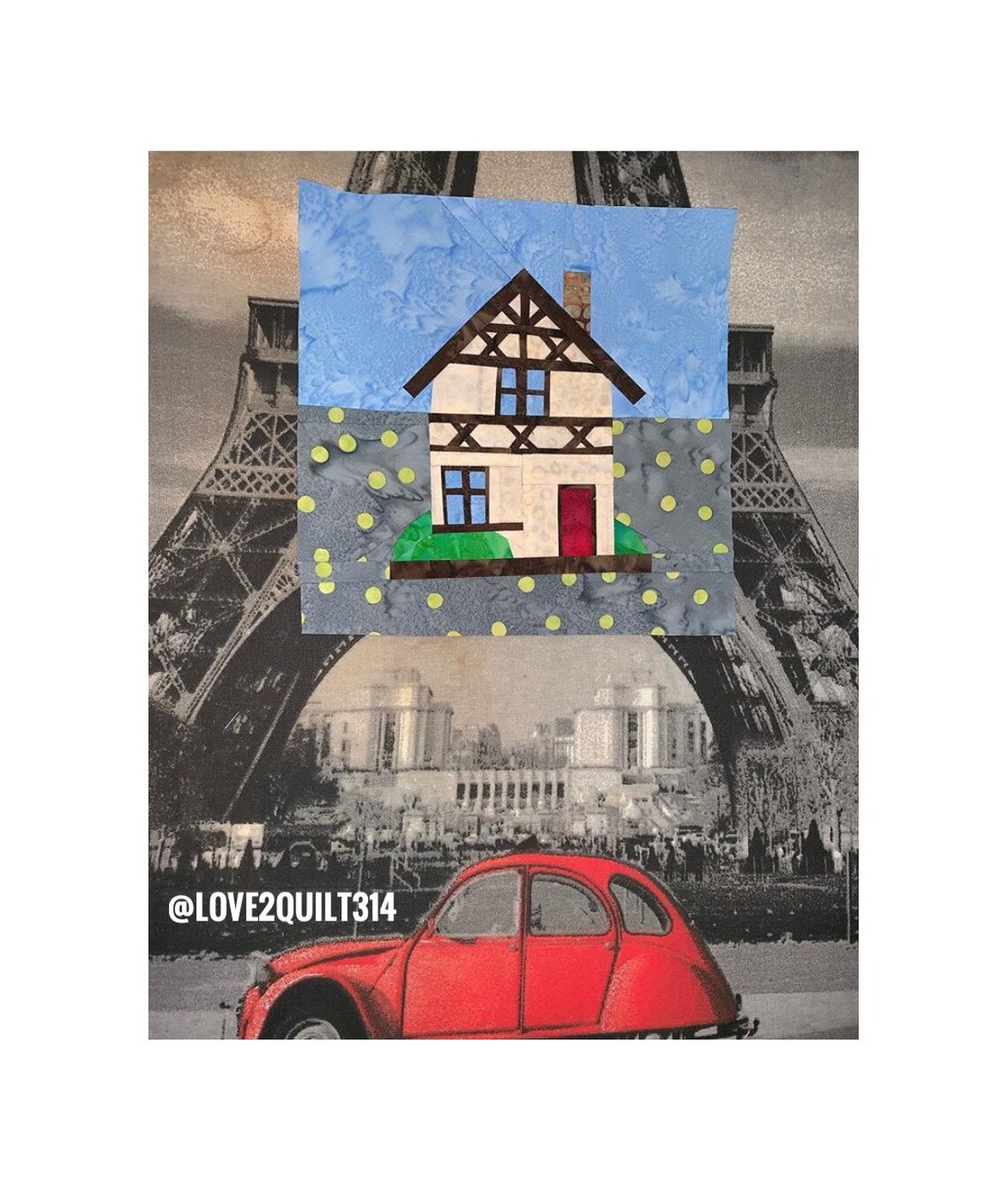 Timbered House Quilt Block Pattern: Swiss Chalet Design (PDF Pattern ...