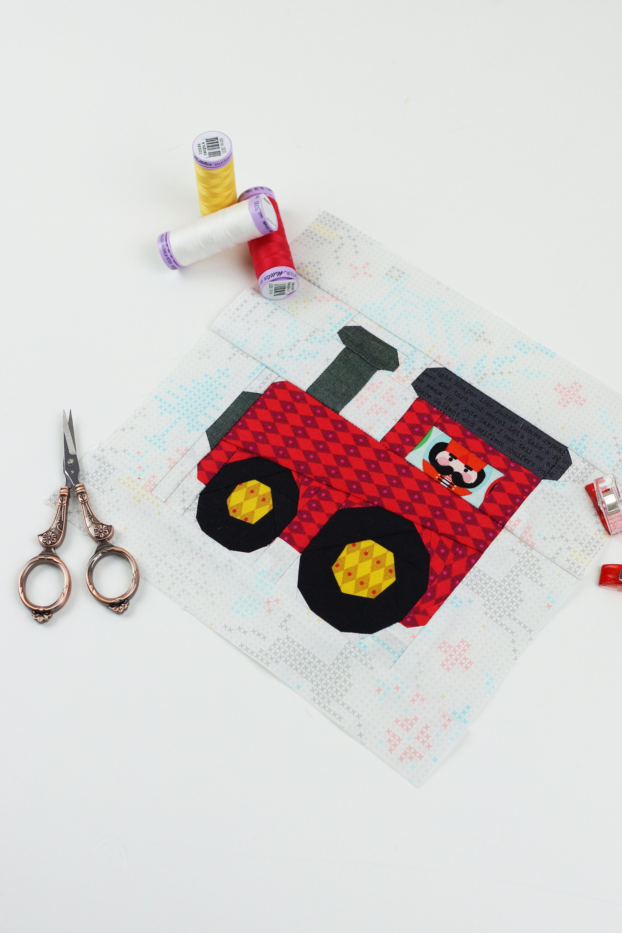 Toy Train Set of 4 Quilt Block Pattern Toy train pattern PDF | Etsy