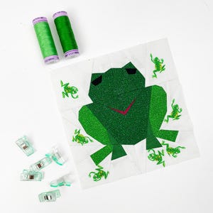 Frog FPP Quilt Block Pattern 5 Sizes PDF Instant Download, Foundation ...
